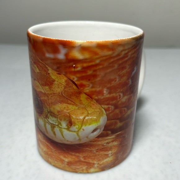 Kitchen | Vintage Ceramic Yellow Python Artwork Mug Rare | Poshmark